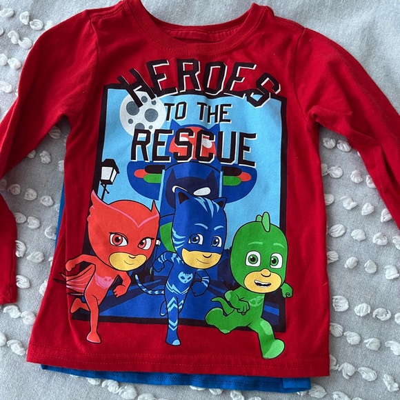 Disney | Shirts & Tops | Pj Masks 3t Long Sleeve Shirt With Detachable ...